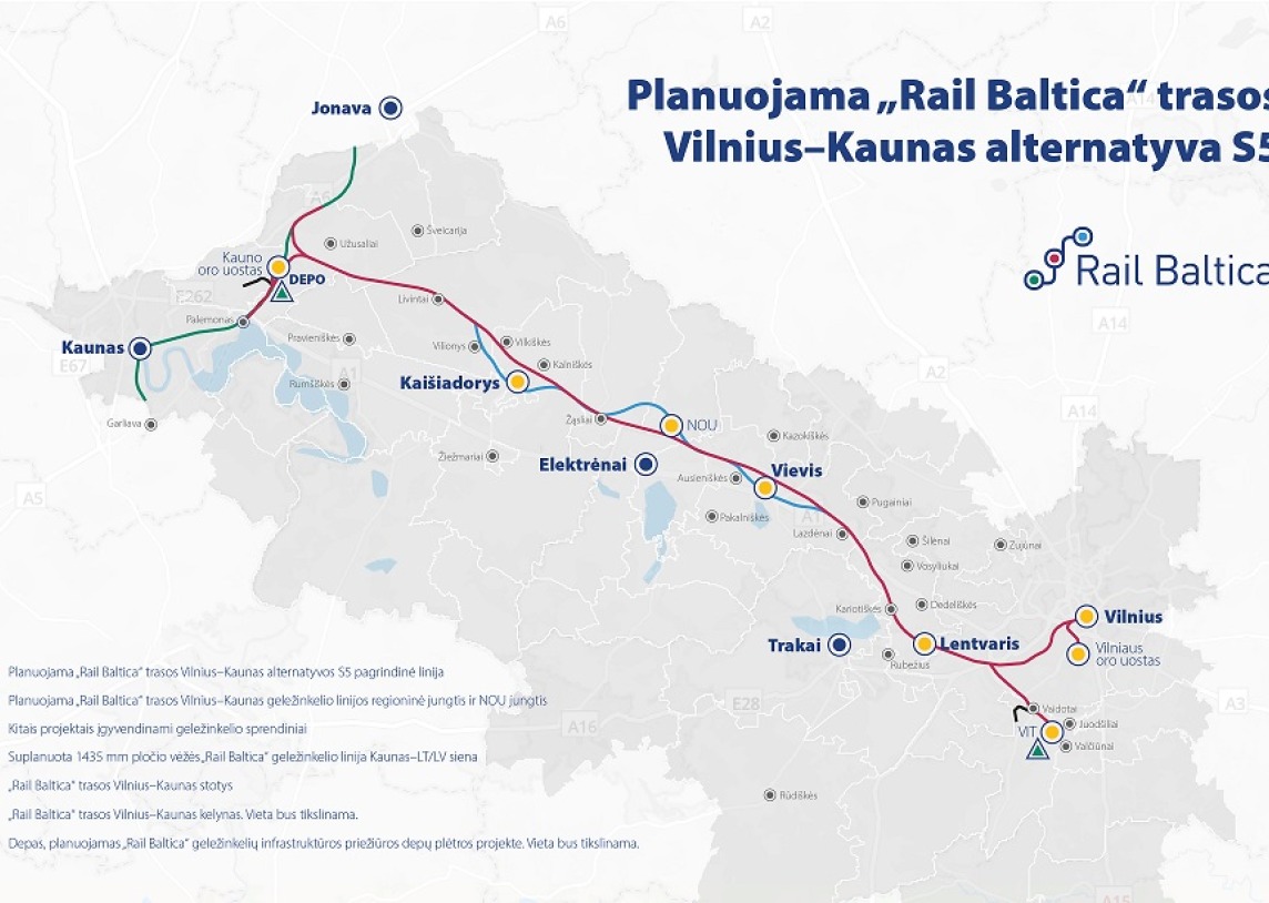 „Rail Baltica“ ruožo Vilnius–Kaunas konkretizuoti sprendiniai bus ...